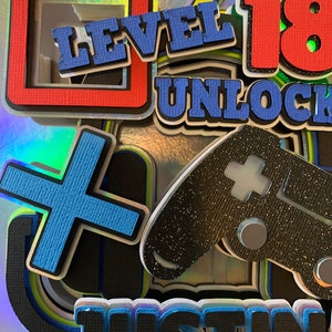 Gamer Cake Topper, Level up Party,video Game Birthday - Etsy