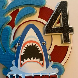 Shark Cake Topper , Shark Birthday Party - Etsy