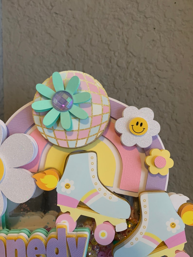 Groovy Roller Skate Cake Topper: Personalized Birthday Party Decor - Etsy