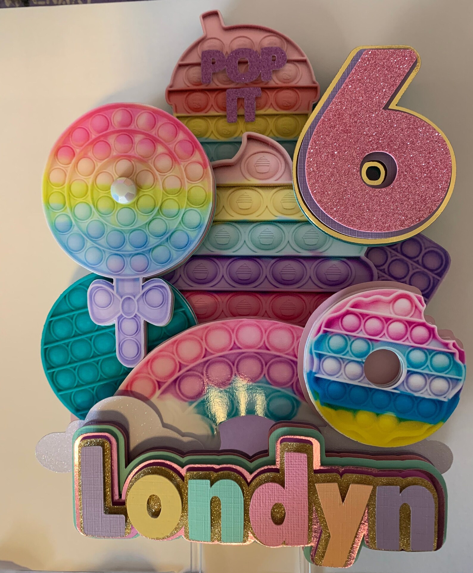 Pop It Cake Topper With Led Lights - Etsy