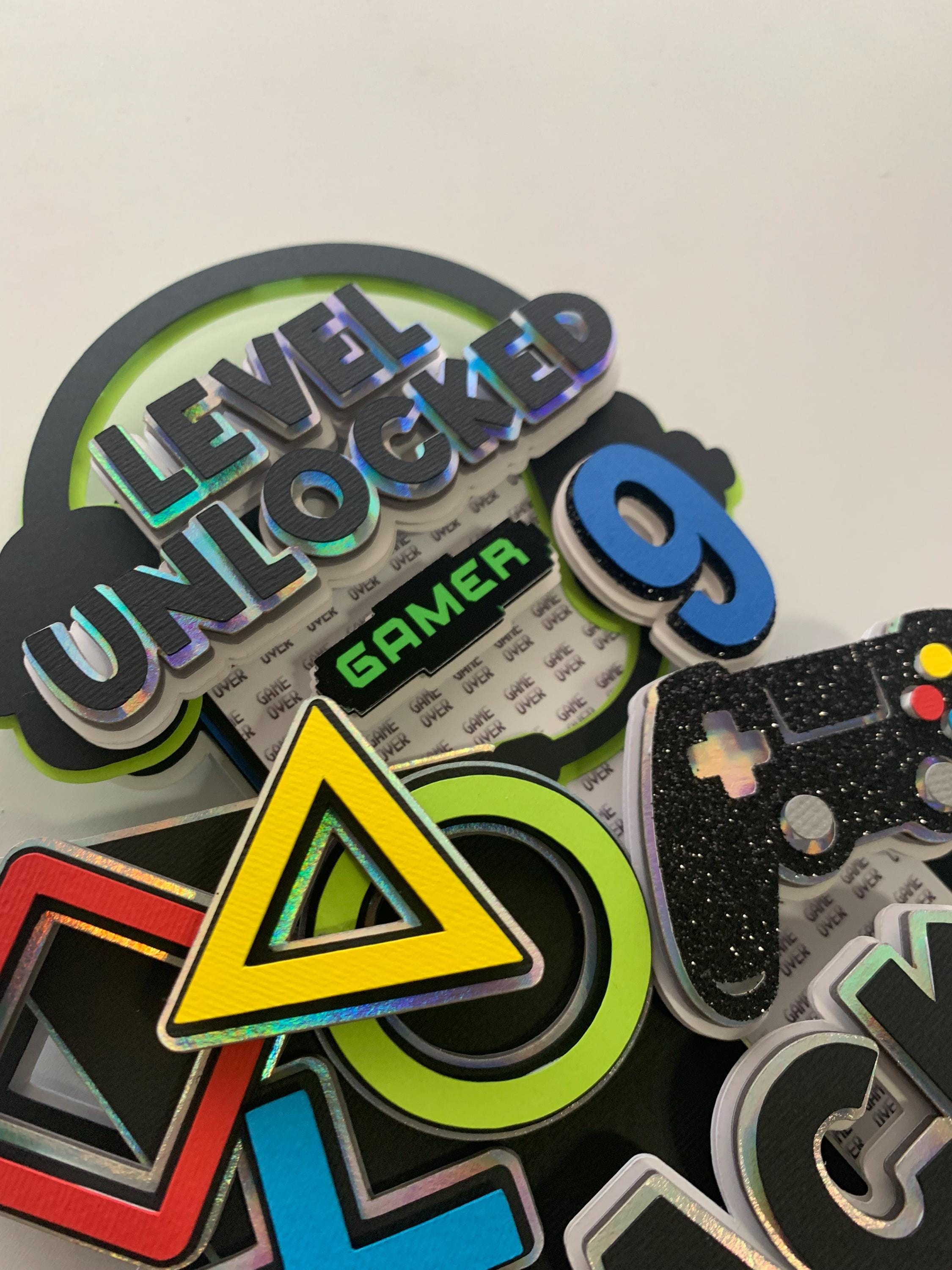 Gamer Cake Topper,controller Party, Levelunlocked Birthday - Etsy