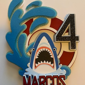 Shark Cake Topper , Shark Birthday Party - Etsy