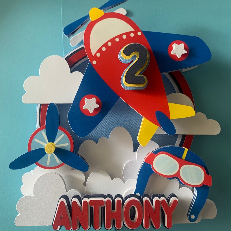 Airplane Cake Topper - Etsy