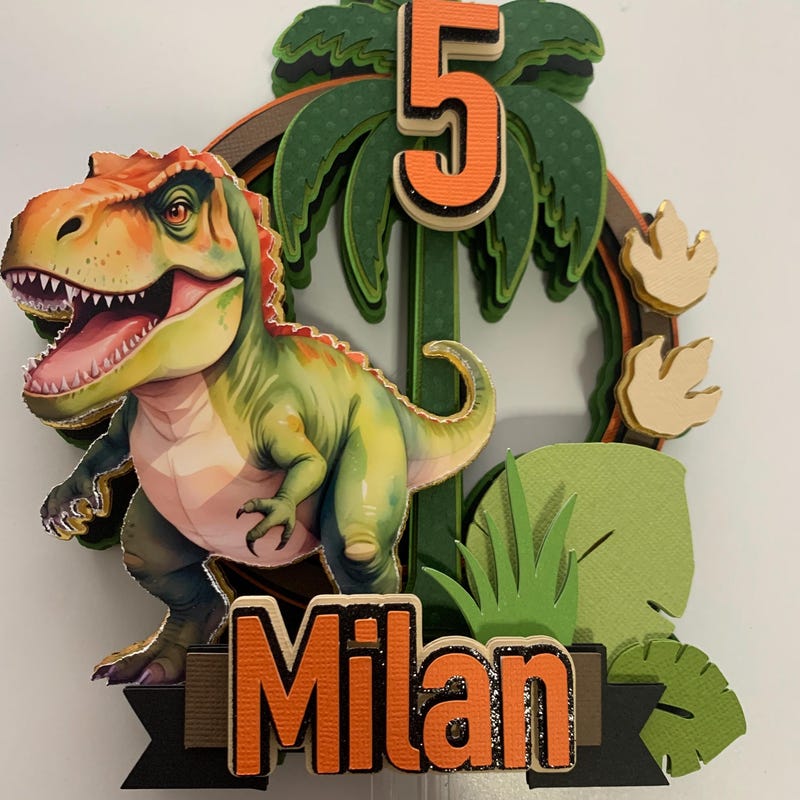 Dinosaur Cake Topper - Etsy