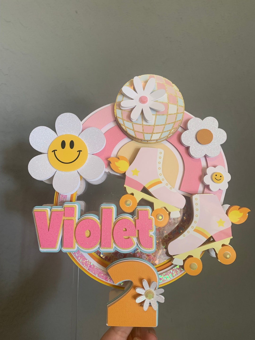 Roller Skater Cake Topper, Groovy Retro Birthday Party,groovy ...