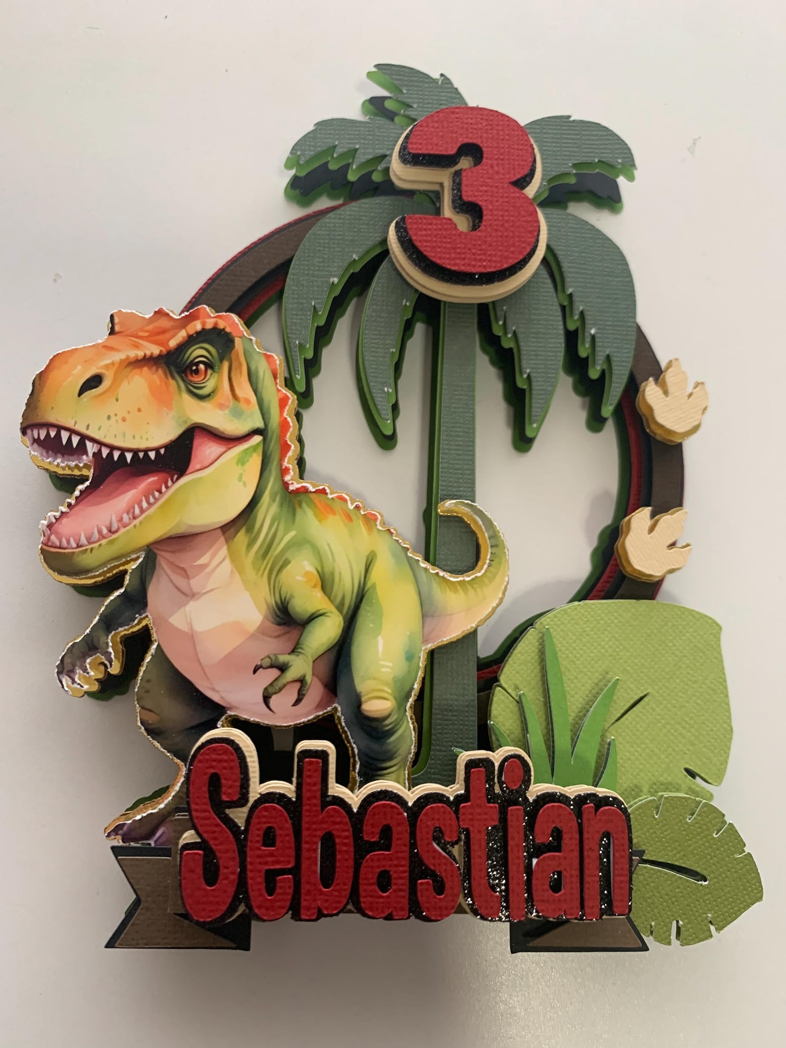 Dinosaur Cake Topper - Etsy