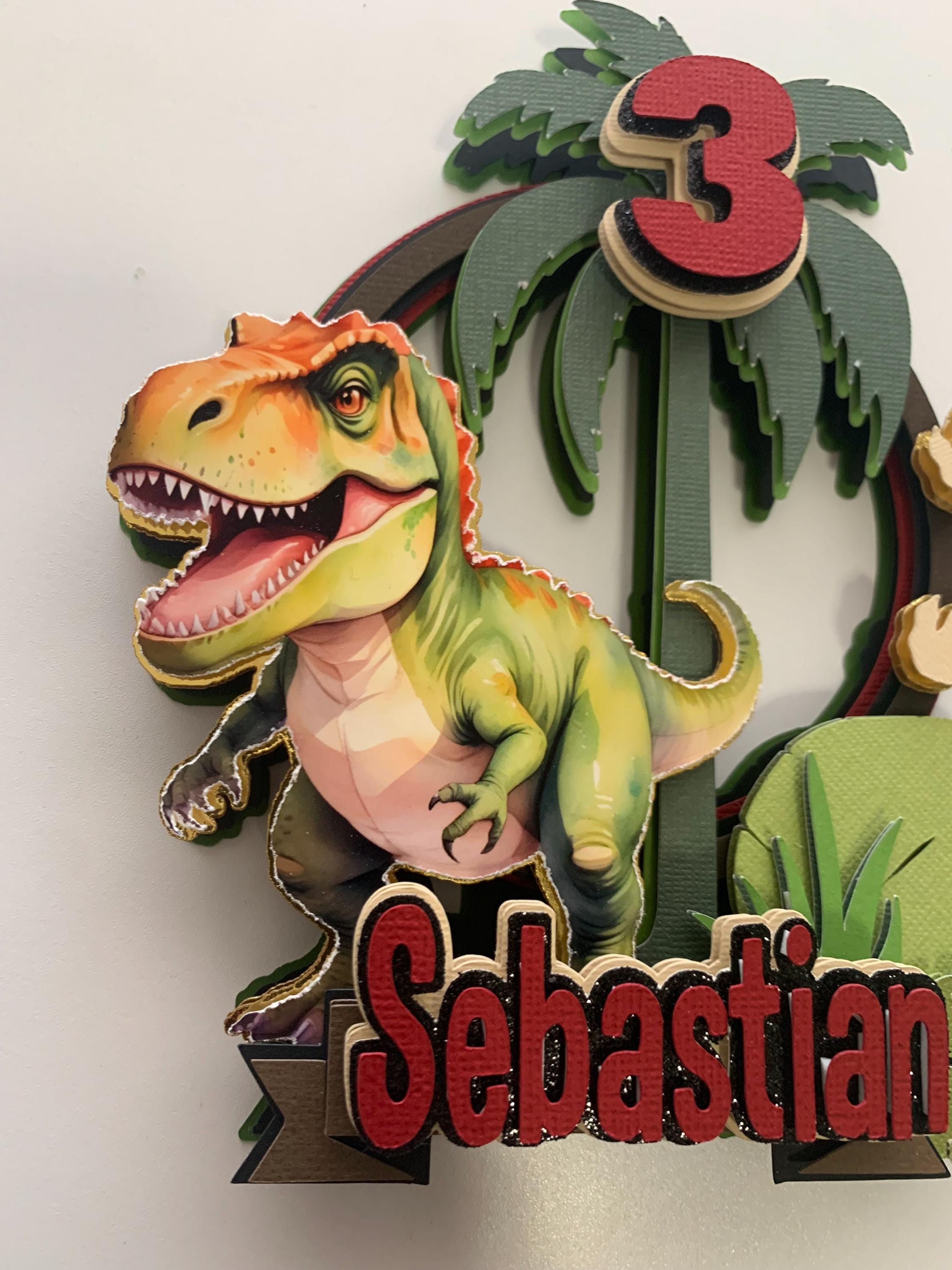 Dinosaur Cake Topper - Etsy