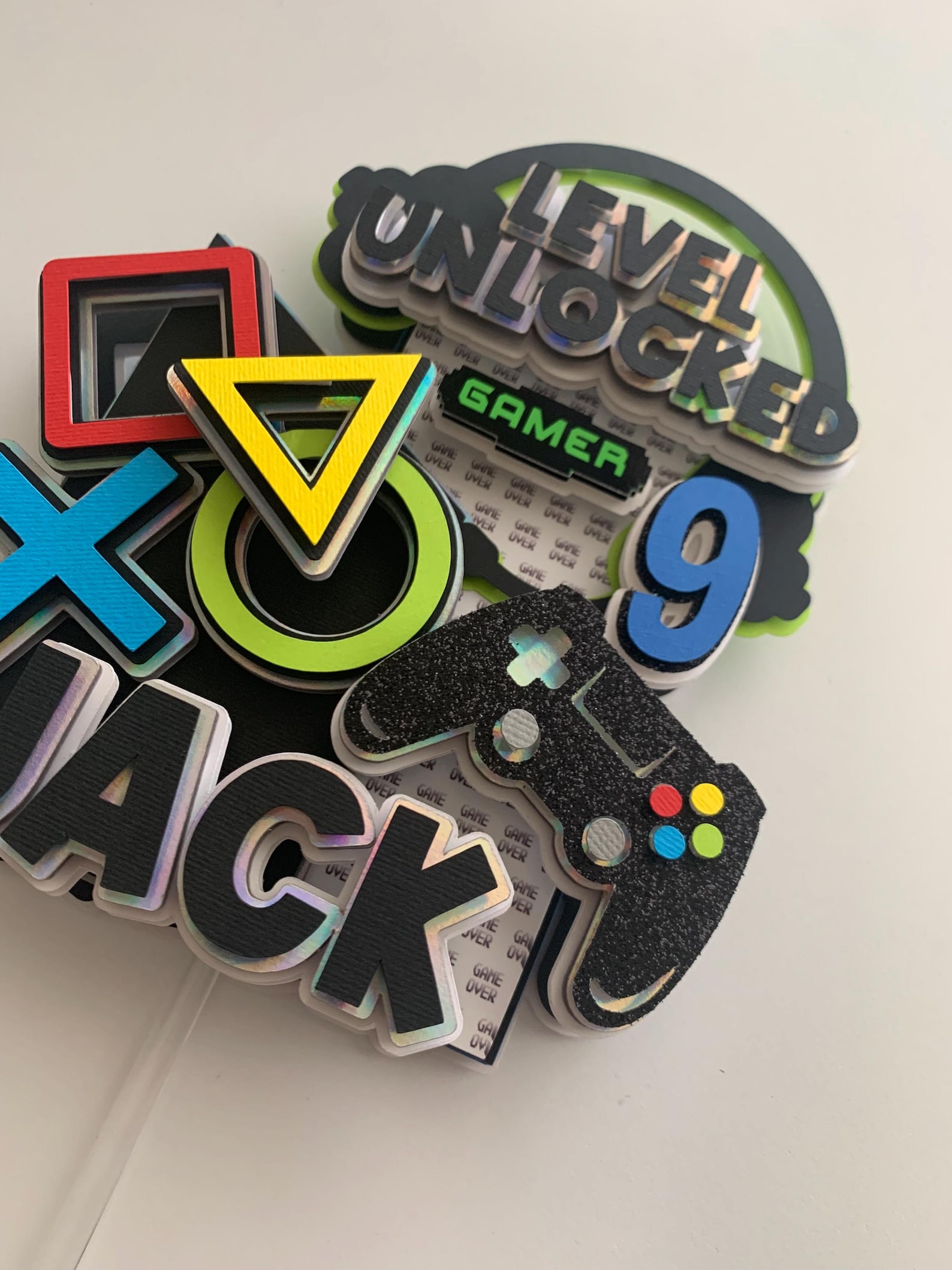 Gamer Cake Topper,controller Party, Levelunlocked Birthday - Etsy