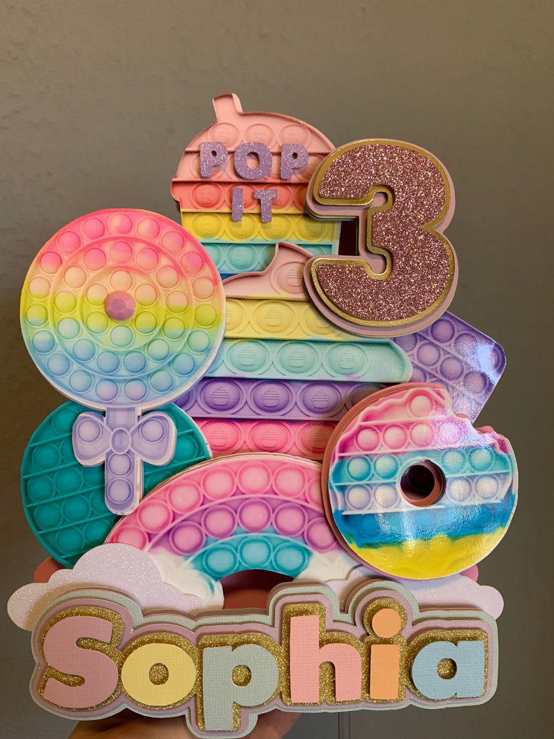 Pop It Cake Topper With Led Lights - Etsy