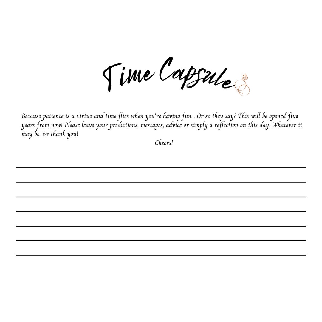 Time Capsule Wedding Idea Wedding Games Weddings Memories - Etsy