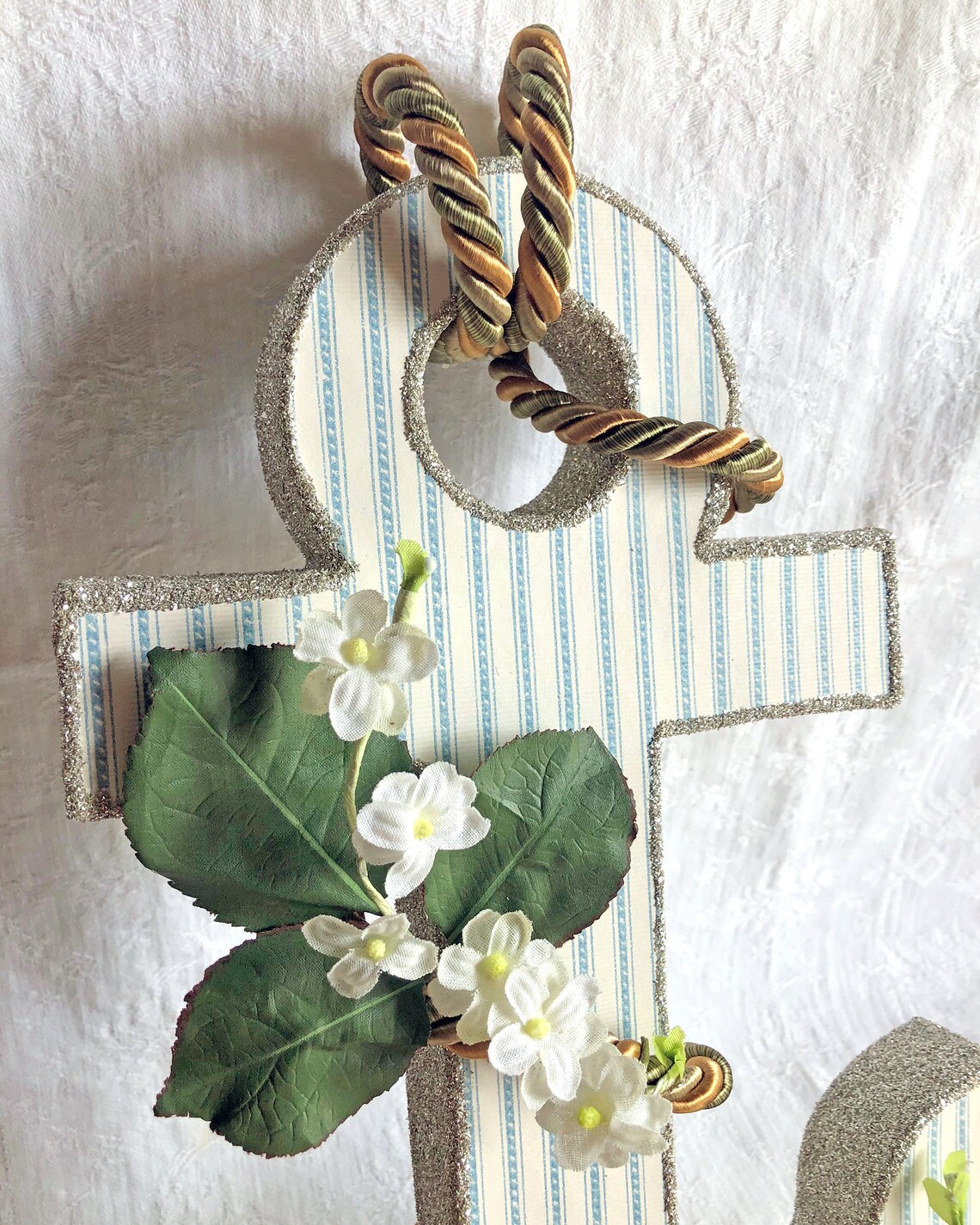 Vintage Inspired Floral Anchor Decor Nautical Art Vintage | Etsy