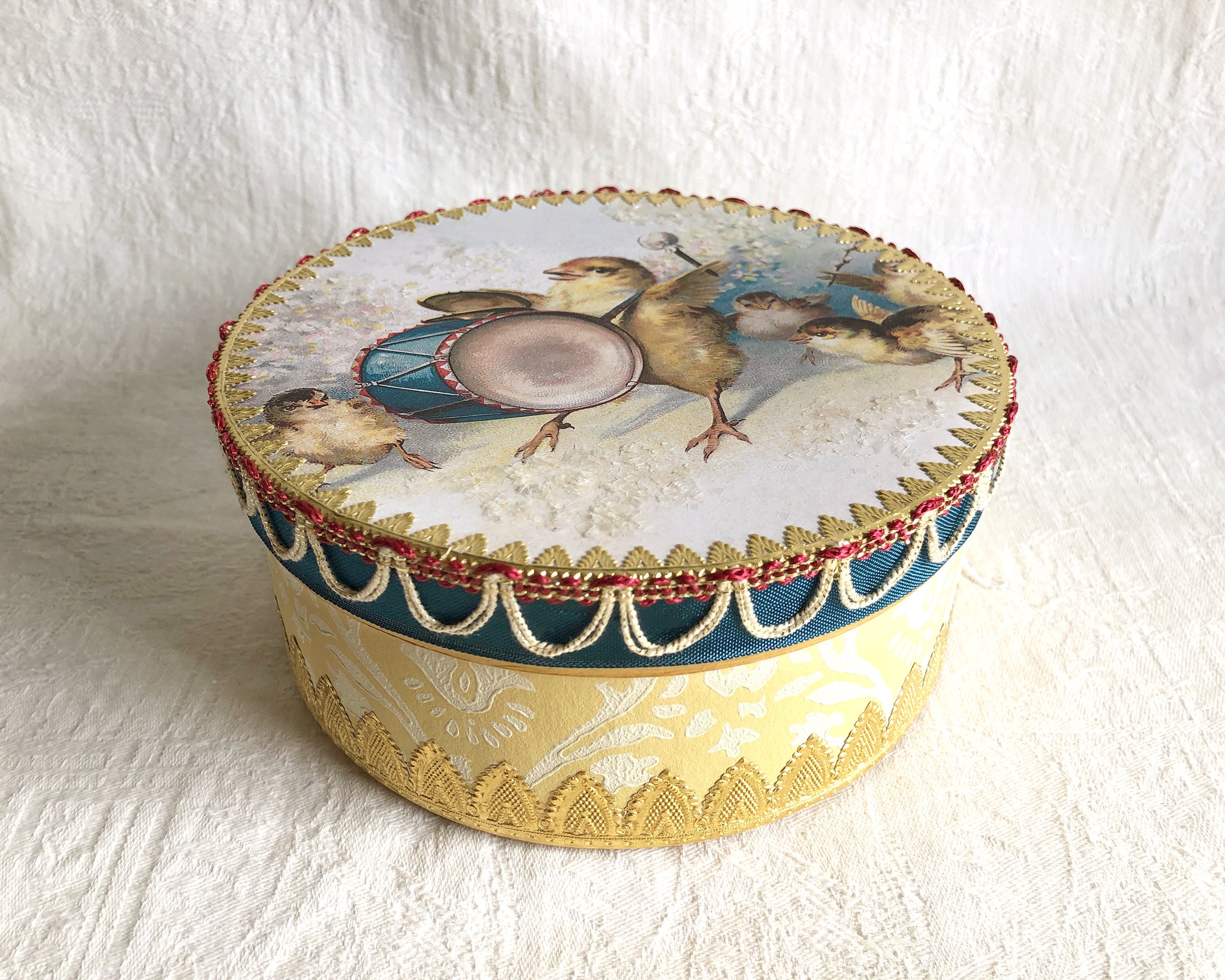 Vintage Inspired Easter Box With 4 Whimsical Paper Mache Eggs - Etsy