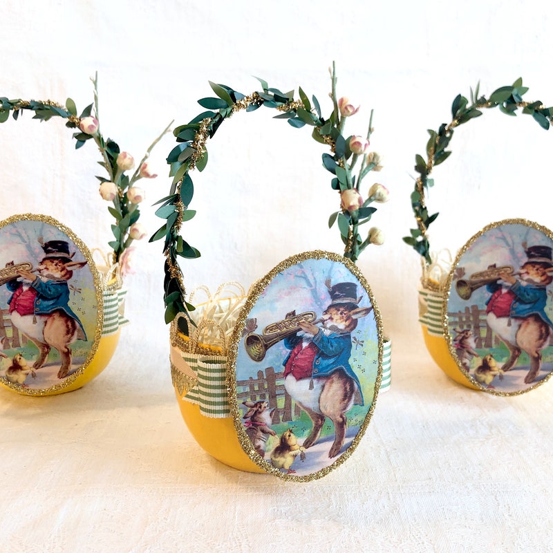 Vintage Glass Basket - Etsy