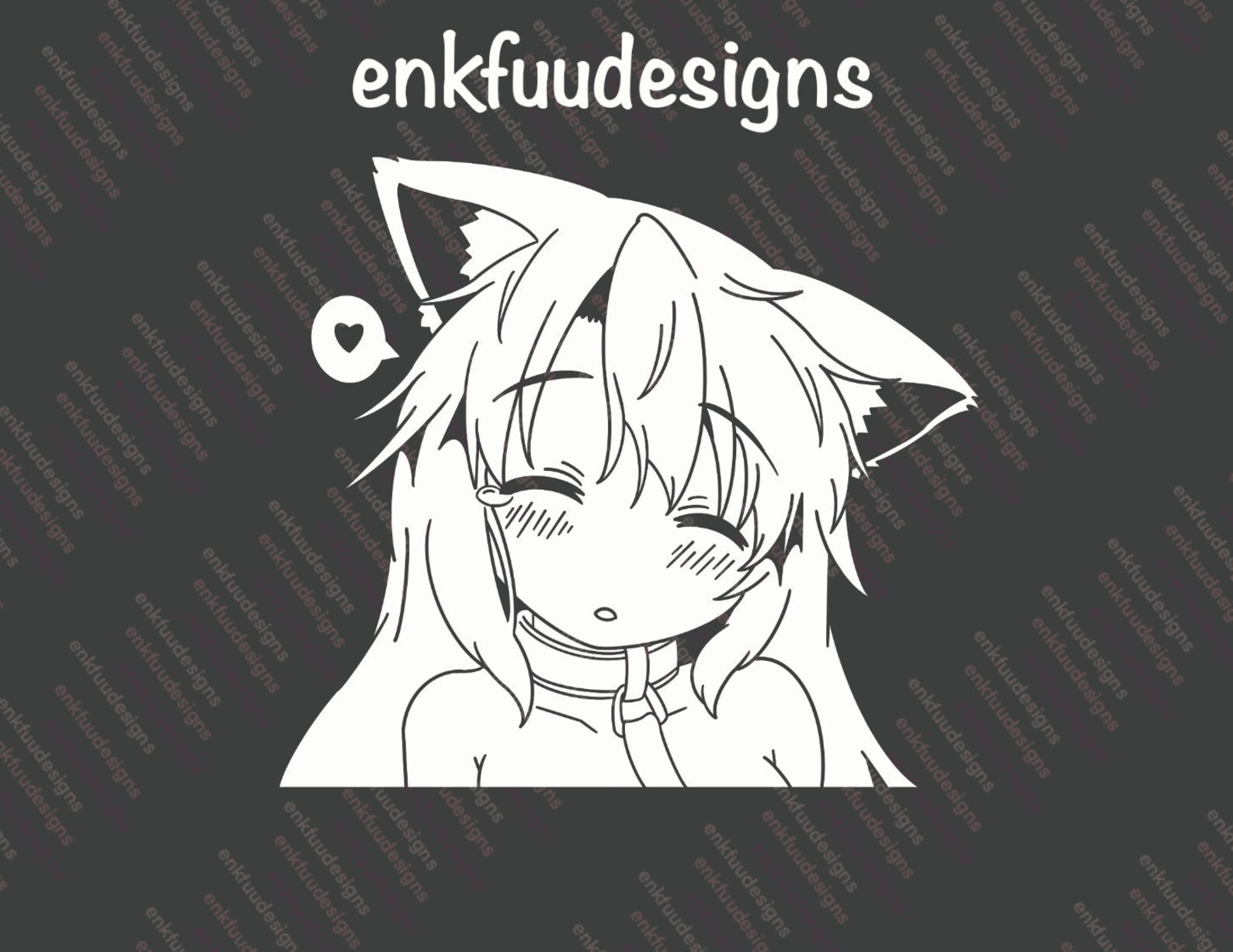 Kawaii Anime Cat Girl Vinyl Decal Cat Girl Sticker Vinyl - Etsy