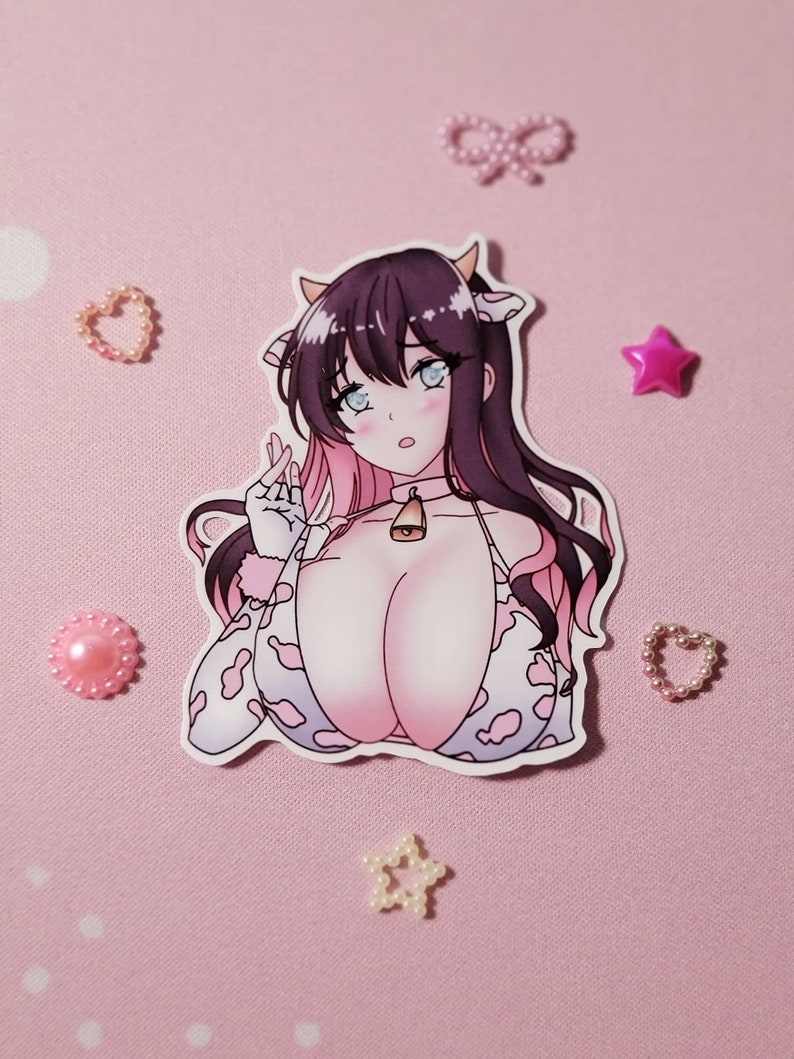 Ecchi Milk Waifu Sticker Ecchi Anime Girl Stickers Mommy Etsy Uk