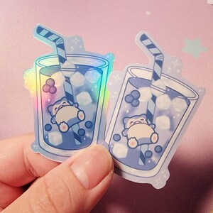 Cute Poke Drinks HOLOGRAPHIC Stickers Vol.1 Cute Stickers Cute Anime ...