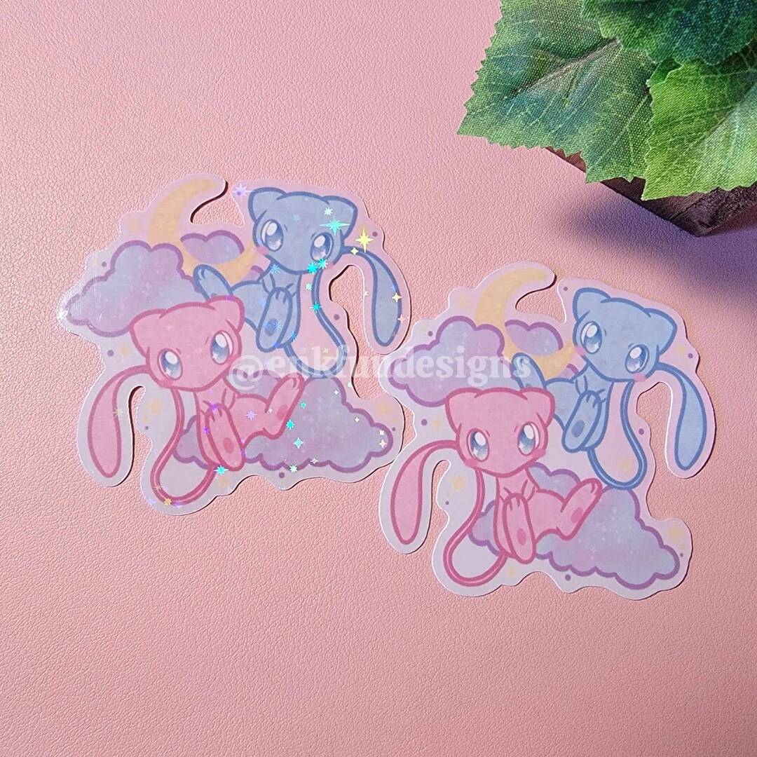 Cute Mythical Psychic Poke HOLOGRAPHIC Sticker | Cute Stickers | Cute ...