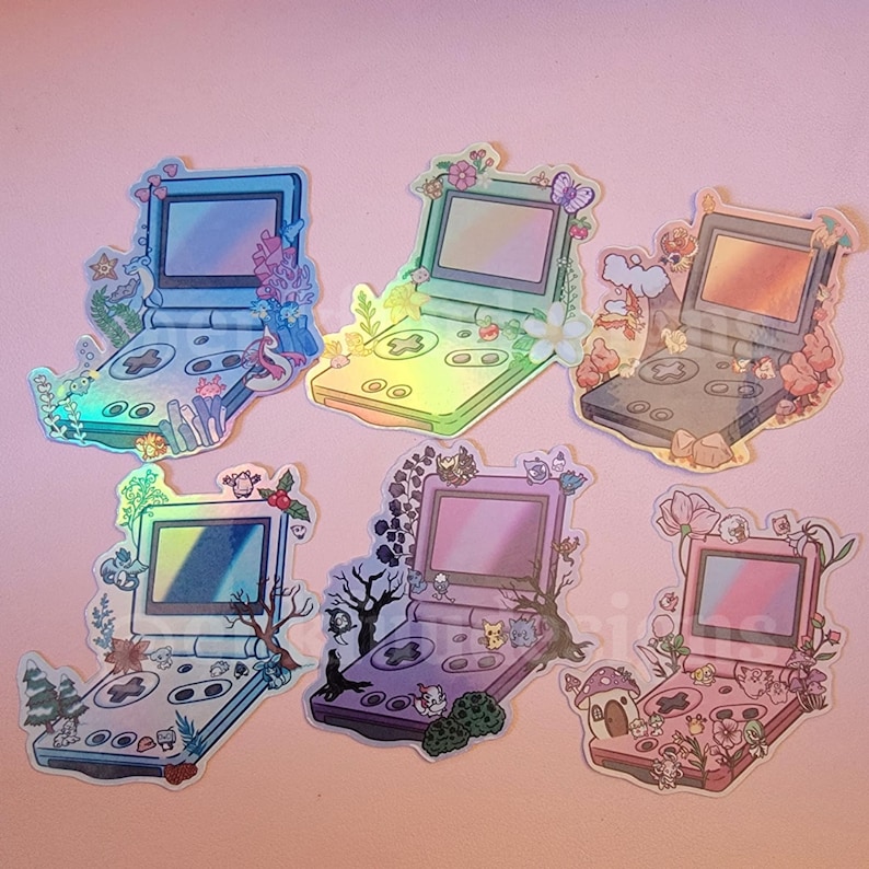 Element Themed Game Holographic Stickers | Cute Stickers | Gaming ...