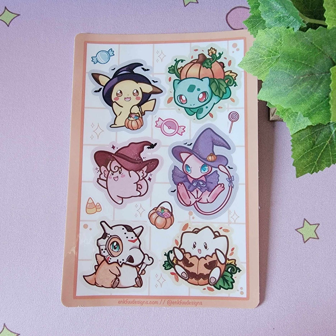 Cute Halloween Poke Sticker Sheet | Cute Halloween Sticker Sheet ...