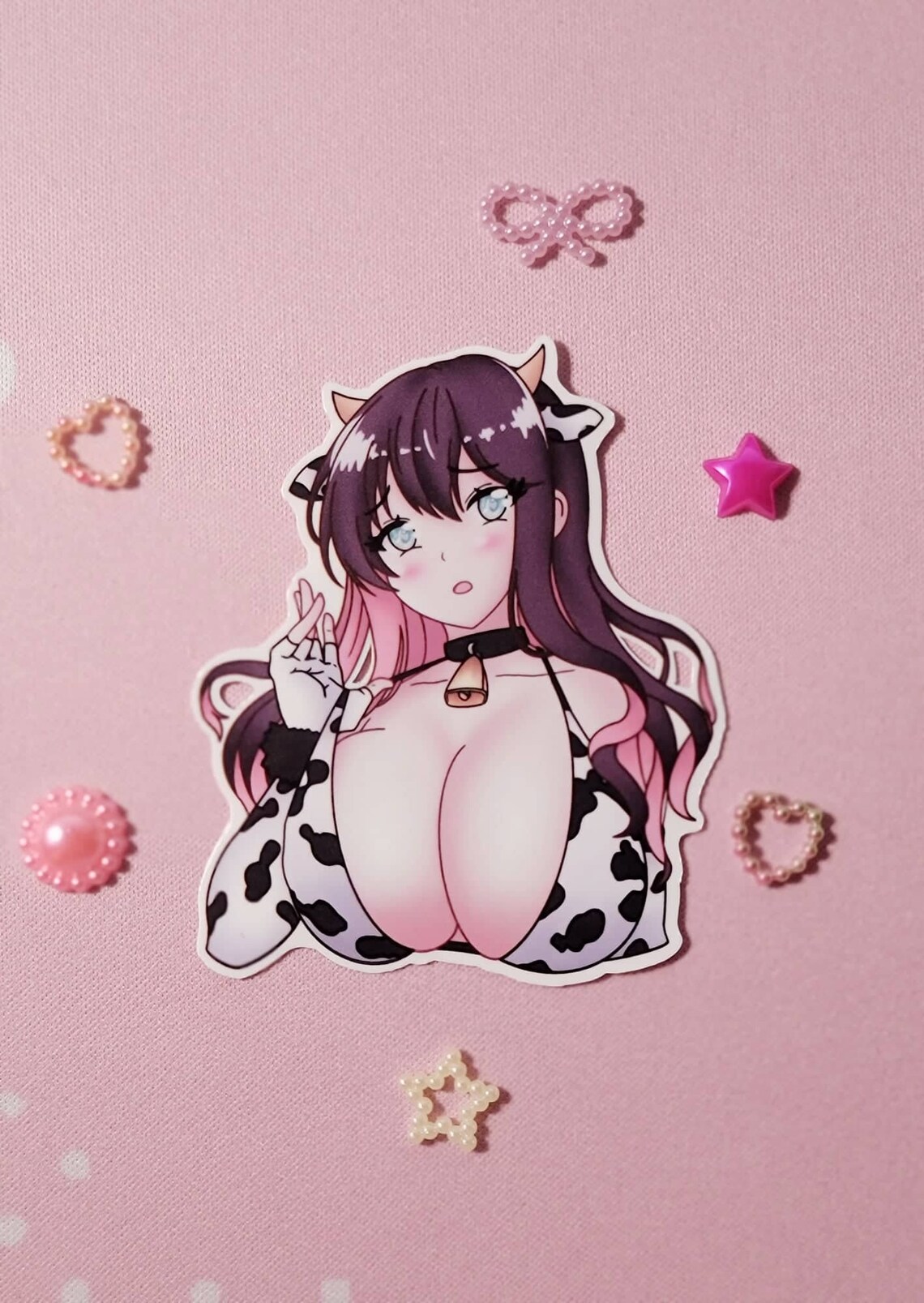 Ecchi Milk Waifu Sticker Ecchi Anime Girl Stickers Mommy Etsy Uk
