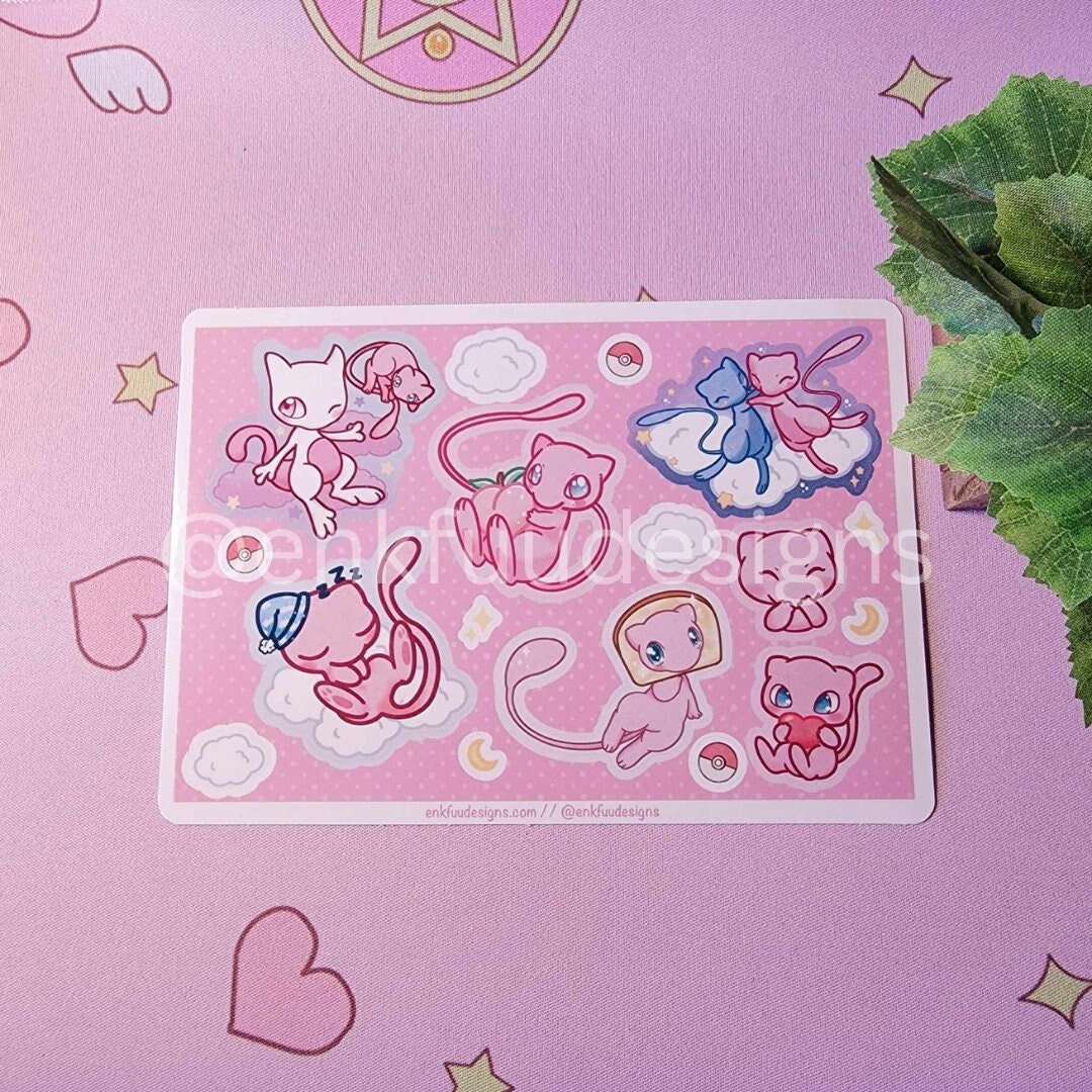 Cute Mythical Poke Sticker Sheet Cute Sticker Sheets Anime Sticker ...