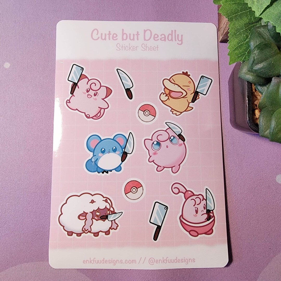 Cute but Deadly Poke Sticker Sheet Vol.1 Cute Sticker Sheets Anime ...