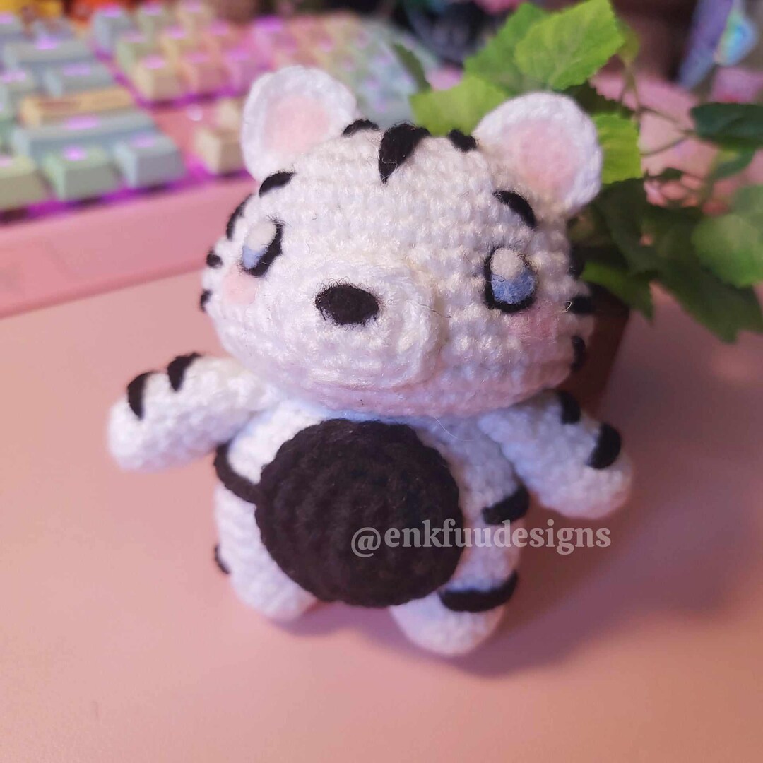 Adopt Me! White Tiger Crochet Plush | Only One Available | Cute Plush ...