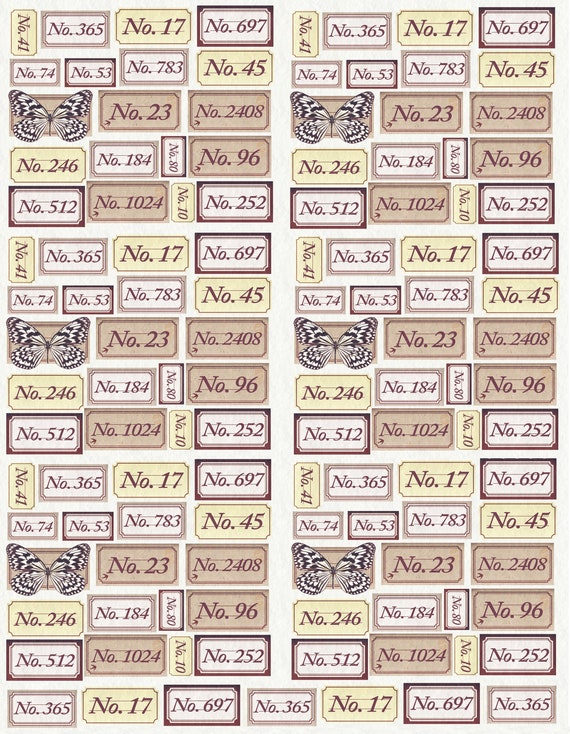 Vintage Label Digital Collage Sheet Digital Downloadjunk | Etsy