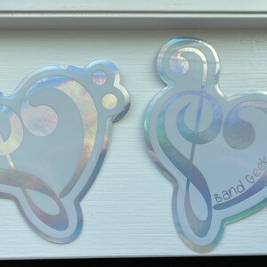 Music Lover or Band Geek Holographic Vinyl Sticker - Etsy