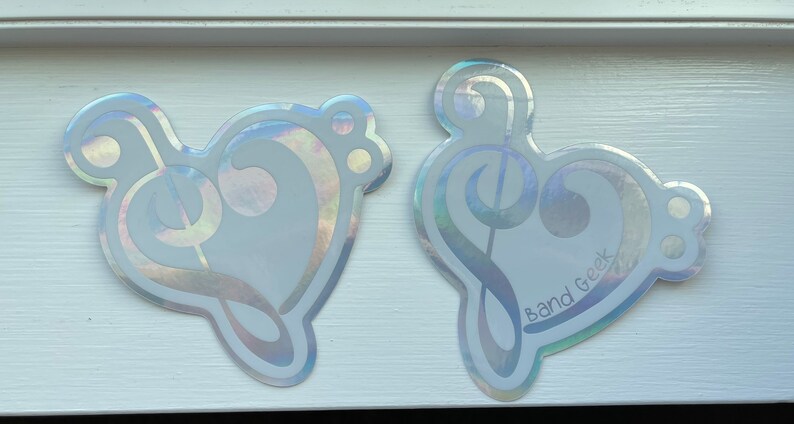 Music Lover or Band Geek Holographic Vinyl Sticker - Etsy