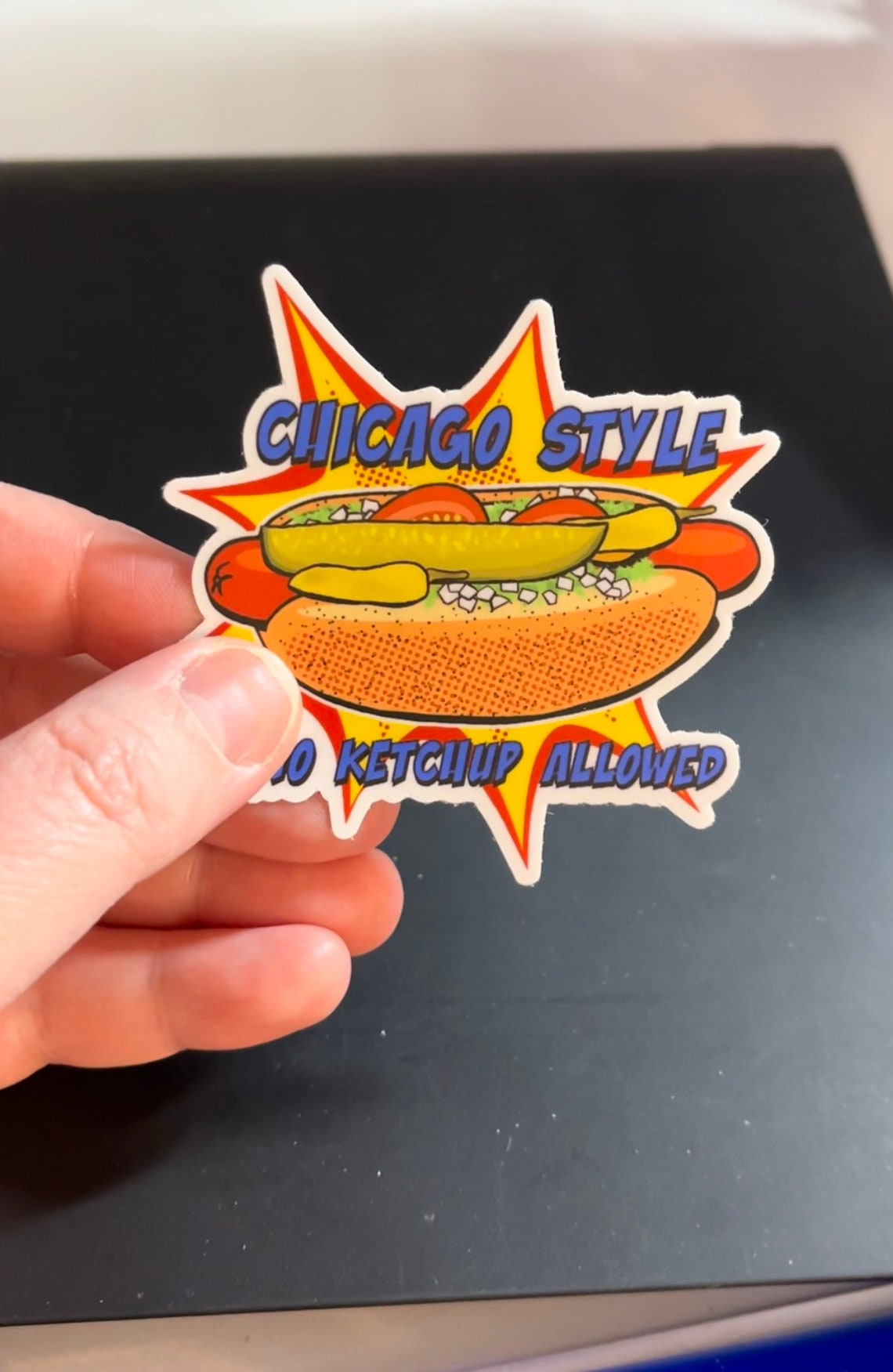 Chicago Hot Dog Vinyl Sticker | Etsy