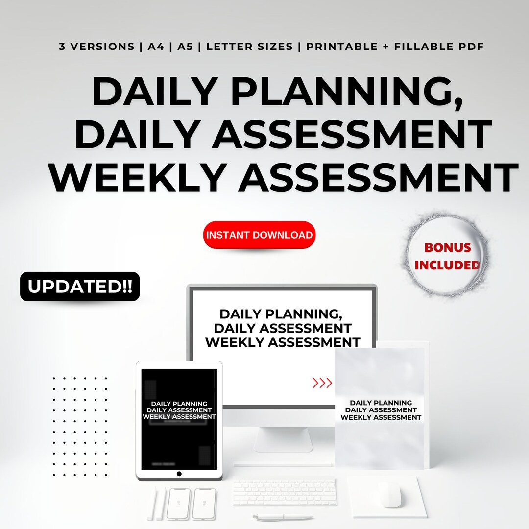 Daily & Weekly Self Reflection Goal Setting Planning: Interactive ...