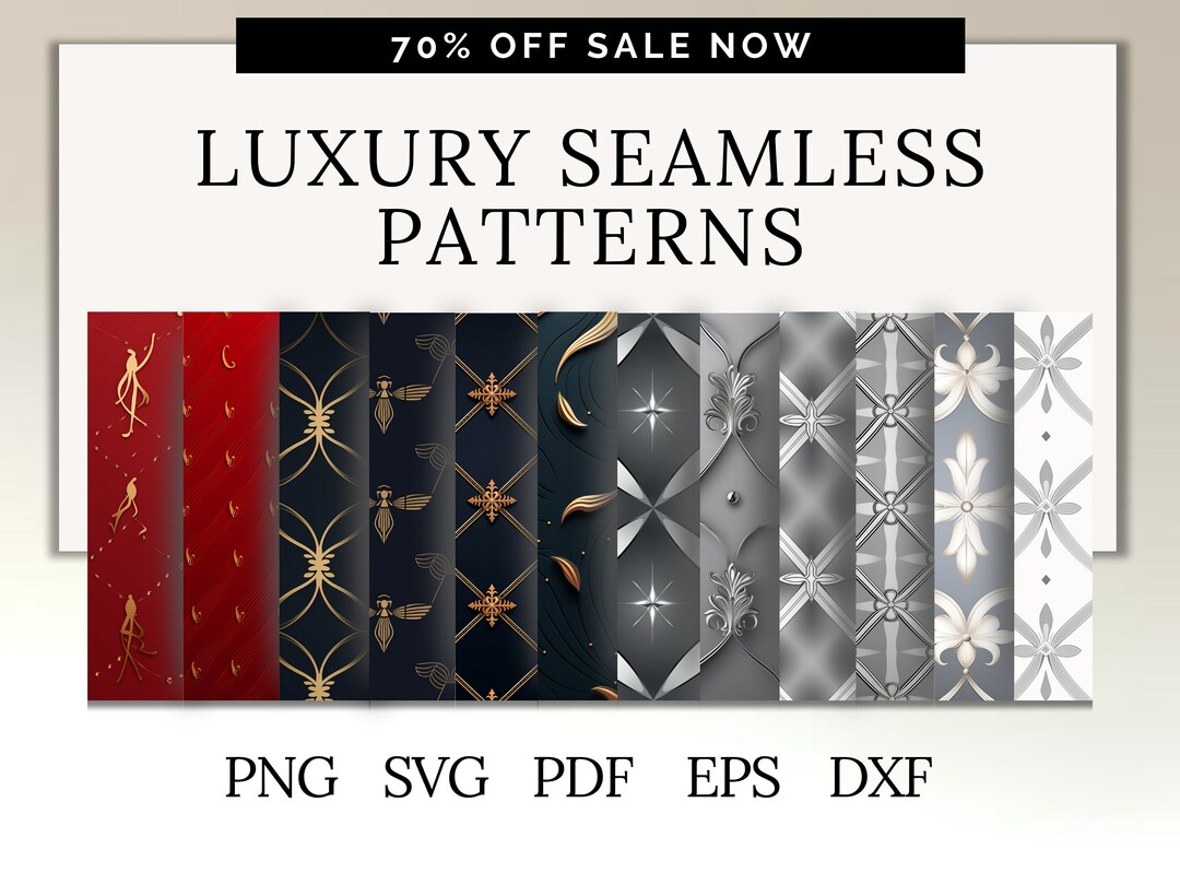 Seamless Pattern SVG Bundle Luxury-patterns Collection: 12 - Etsy