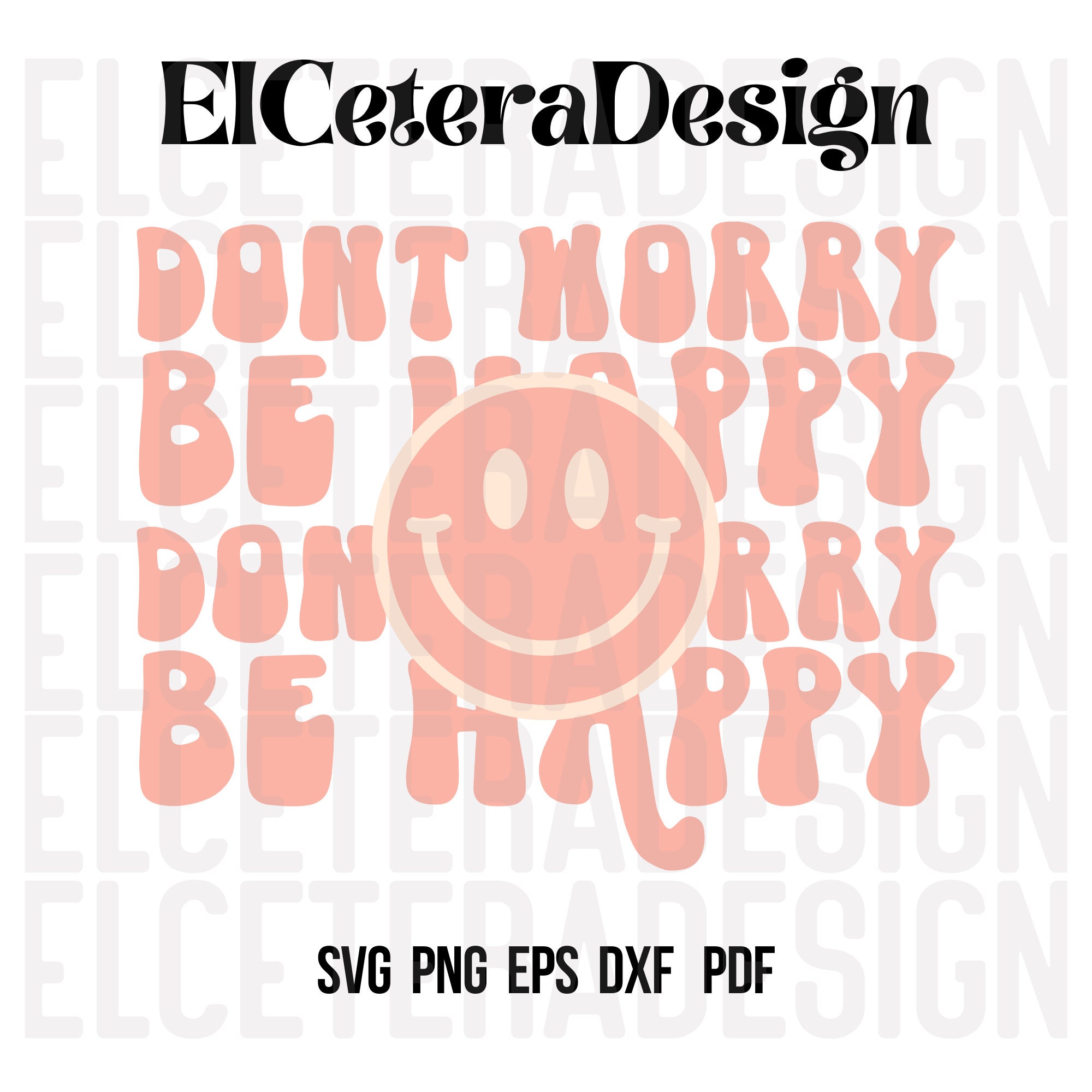 Dont Worry Be Happy Retro Svg Png Retro Neon Sublimation Png | Etsy
