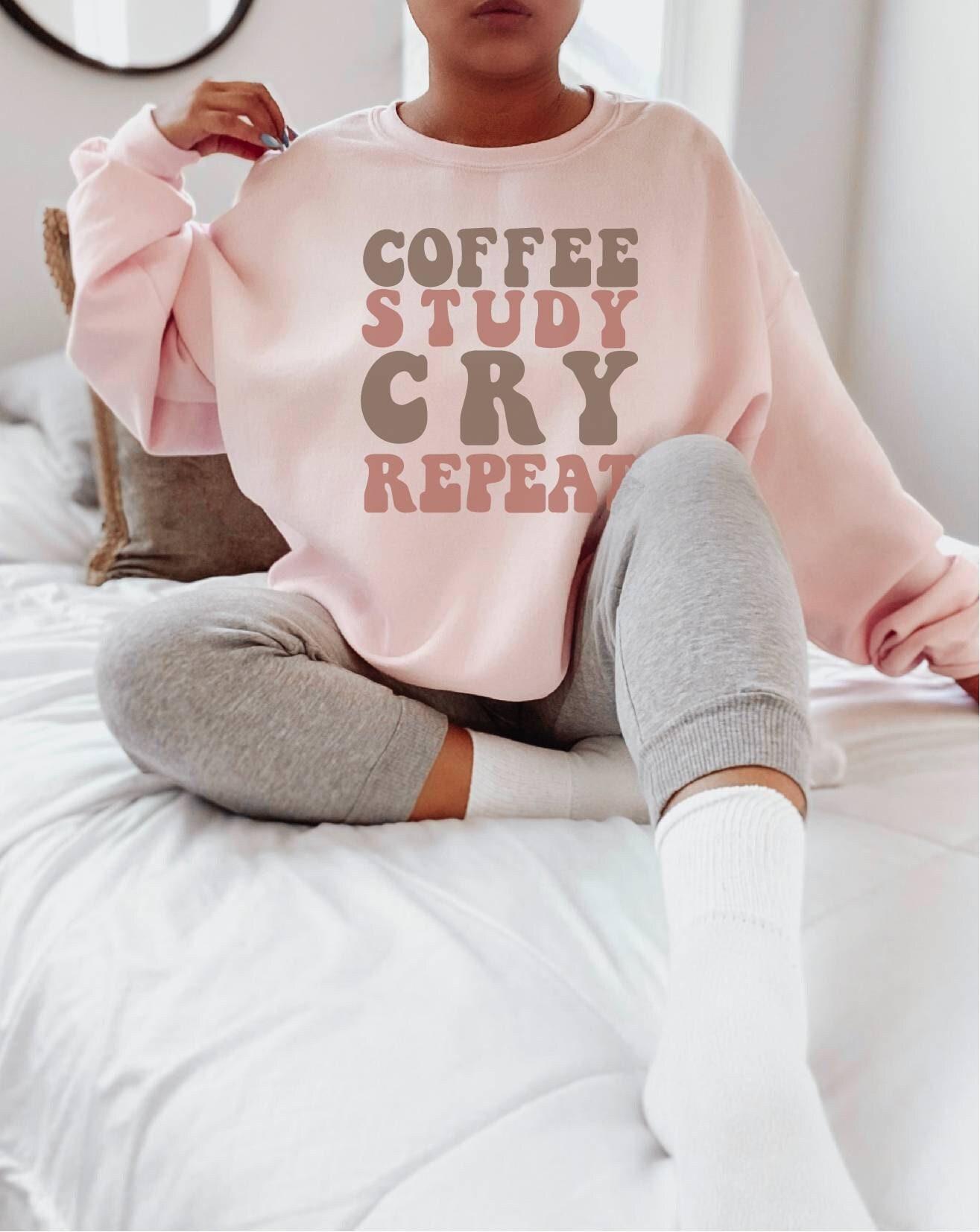 Coffee Study Cry Repeat Svg Cut File Png Shirt Design Student - Etsy