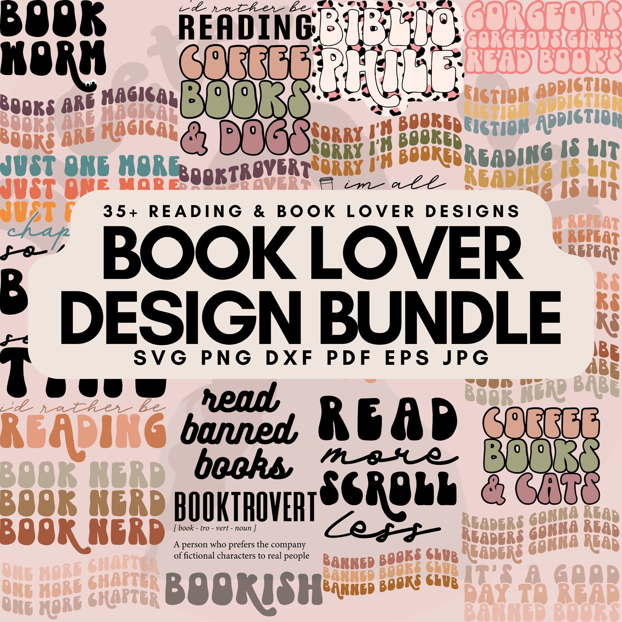 Book Lover Svg Bundle Bookish Svg Reading Svg Svg Bundle - Etsy Canada