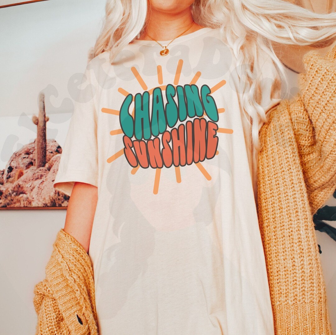 Chasing Sunshine Svg Cut File Png Sublimation Design, Vacay Svg, Sun ...