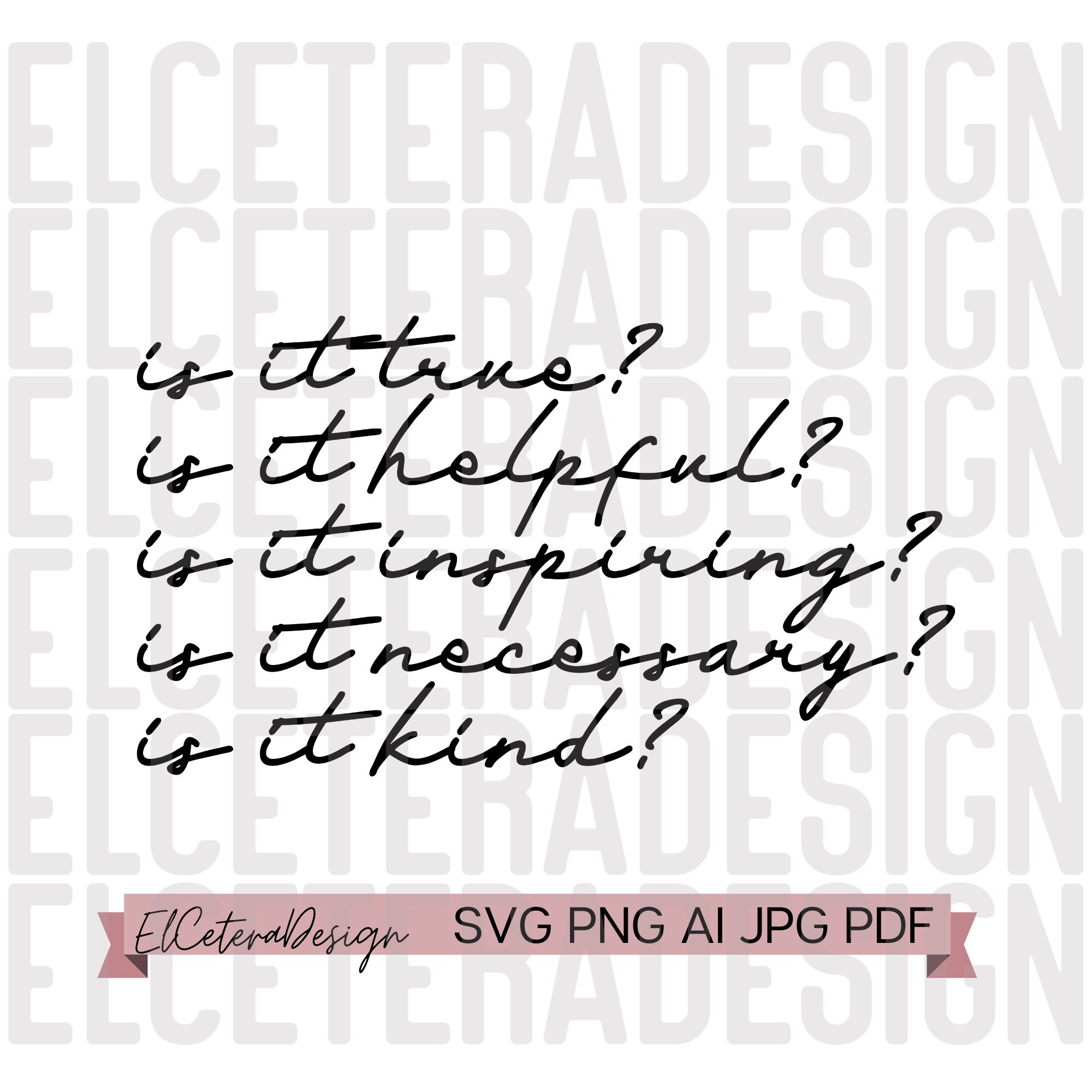 THINK Acronym Svg Plotterdatei Png Sublimation Kindness Svg - Etsy.de