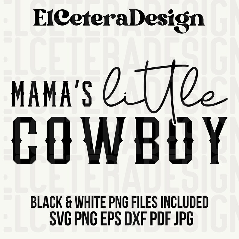 Mamas Little Cowboy SVG PNG Sublimation Western Svg Southern - Etsy