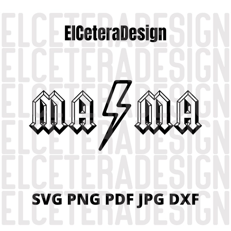 Mama Lightning Bolt Svg Cut File Png Sublimation Design Mom - Etsy