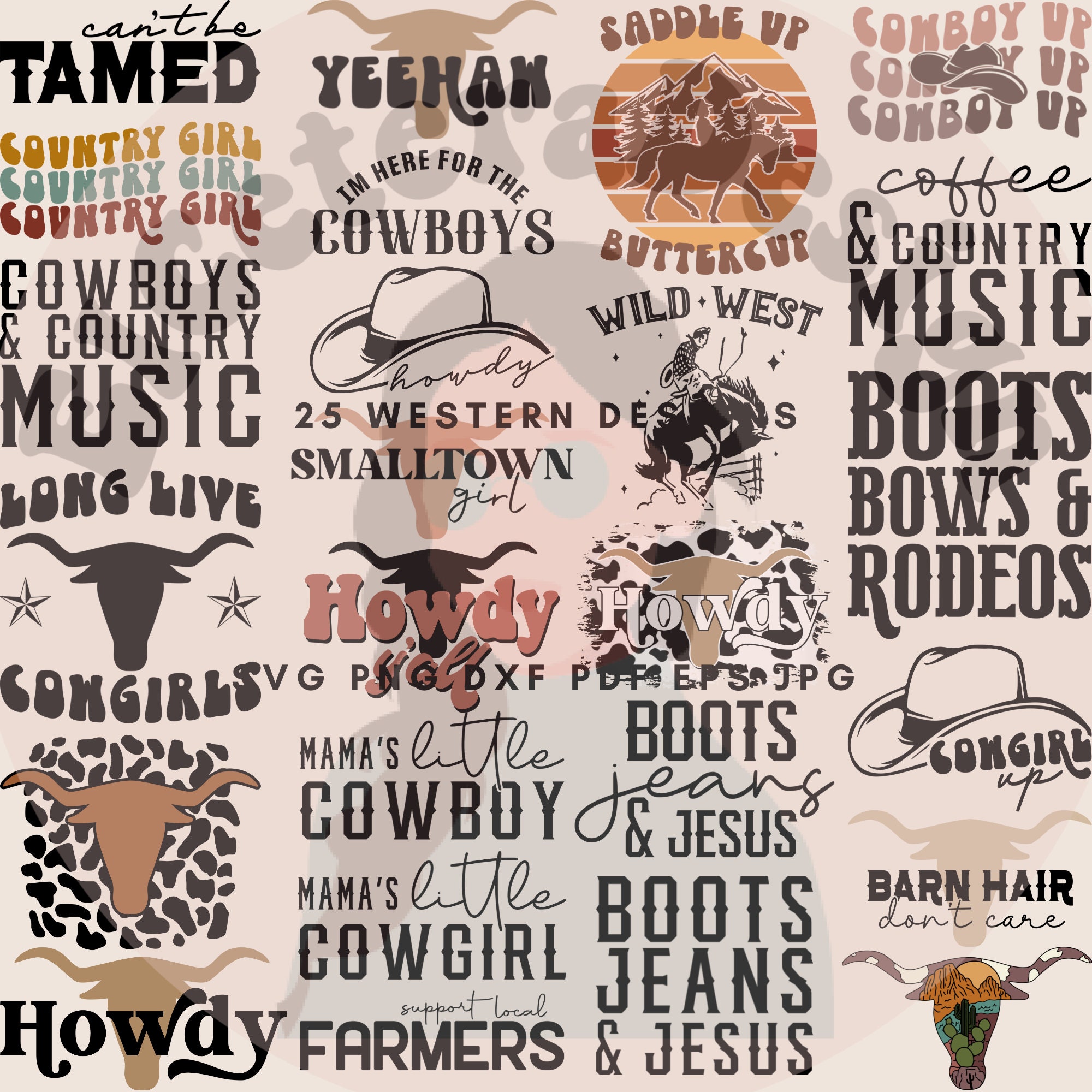 Western Svg Cut File Png Sublimation Design Bundle Howdy Svg - Etsy Canada