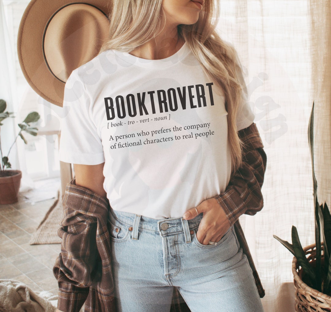 Booktrovert Definition Funny Book Lover Svg Png, Book Lover Svg ...
