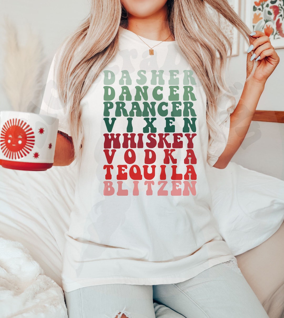 Christmas Sweater Svg, Dasher Dancer Prancer Vixen, Reindeer Svg, Funny Christmas Svg, Winter ...