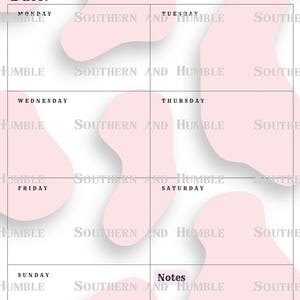 Cow Print Themed Weekly Daily and Budget Planner Calendar Notes Page - Etsy