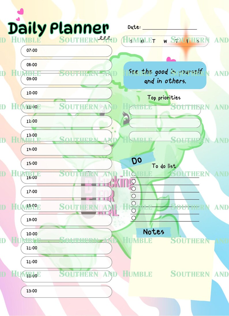 Swear Bears Weekly Planner: Sassy Daily Budget Calendar (digital ...