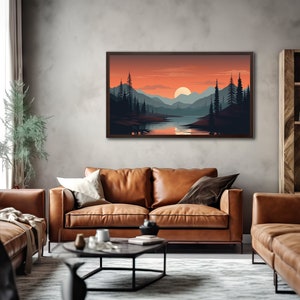 Samsung Frame Minimalist Theme, Modern Digital Art Design, Elegant TV ...