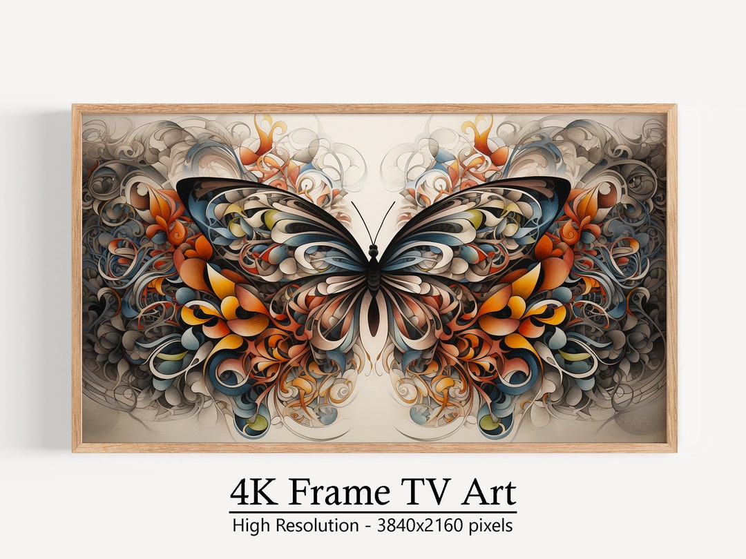 Modern Abstract Butterfly, Samsung Frame TV Art, Butterfly Art, Digital ...