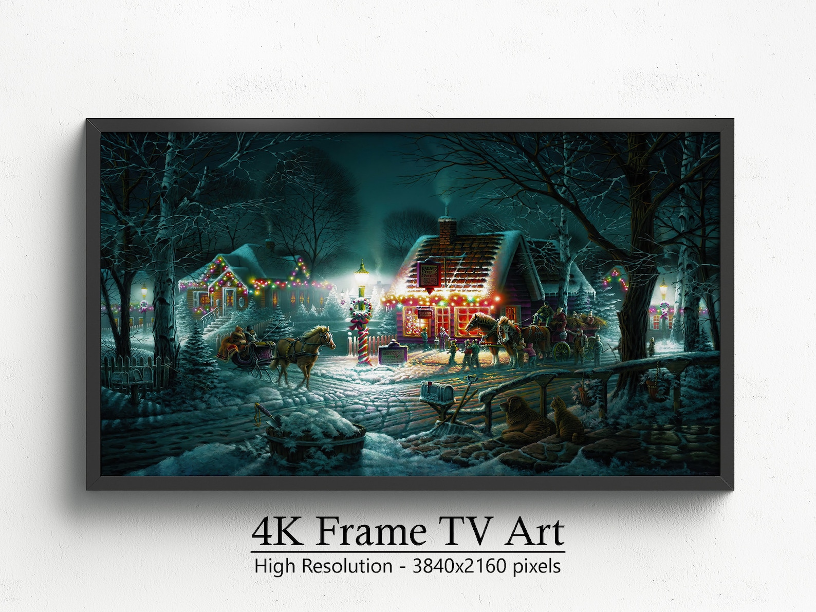 Vintage Merry Christmas Samsung Frame TV Art , Instant Digital Download ...