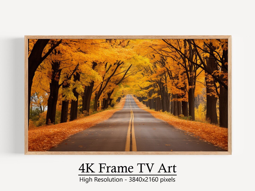Fall Foliage Samsung Frame TV Art, Autumn Tree Line Art, 4K TV Art - Etsy