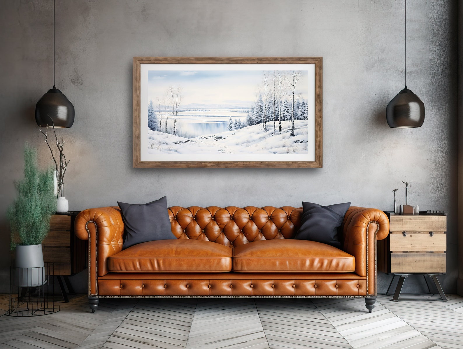 Snowfall Serenity, Digital Art for Samsung Frame, Cold Season TV ...